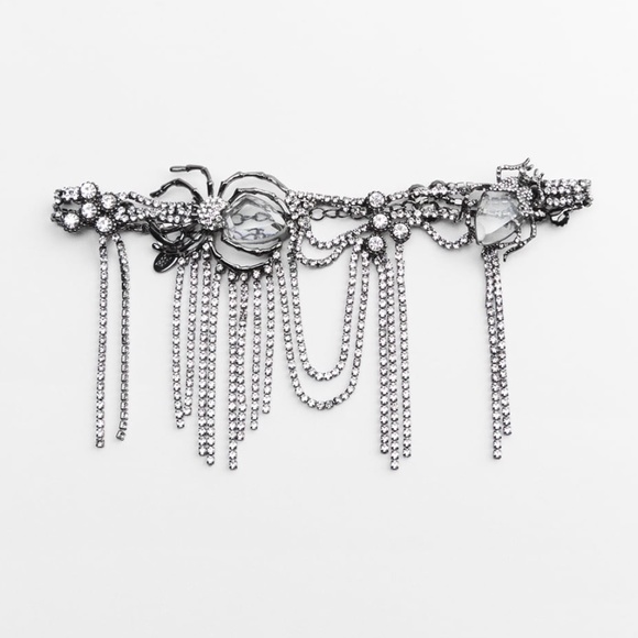 Zara | Jewelry | Zara Rhinestone Spider Choker | Poshmark
